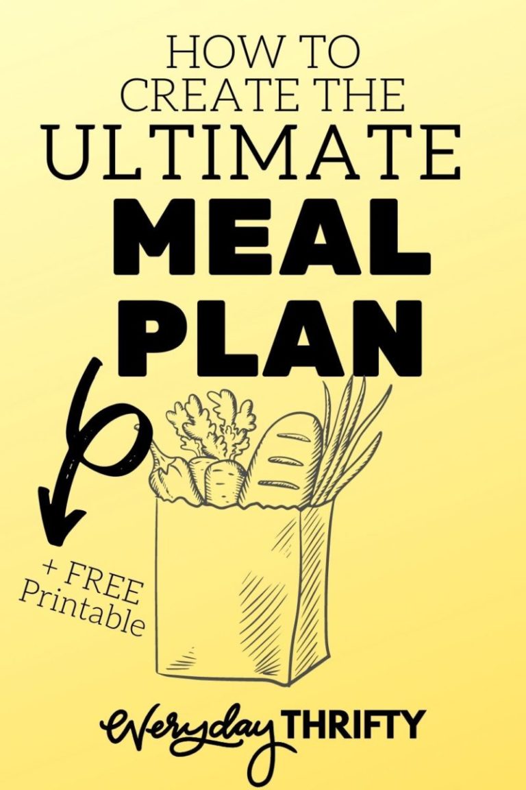The Ultimate Monthly Meal Plan On A Budget - Everyday Thrifty