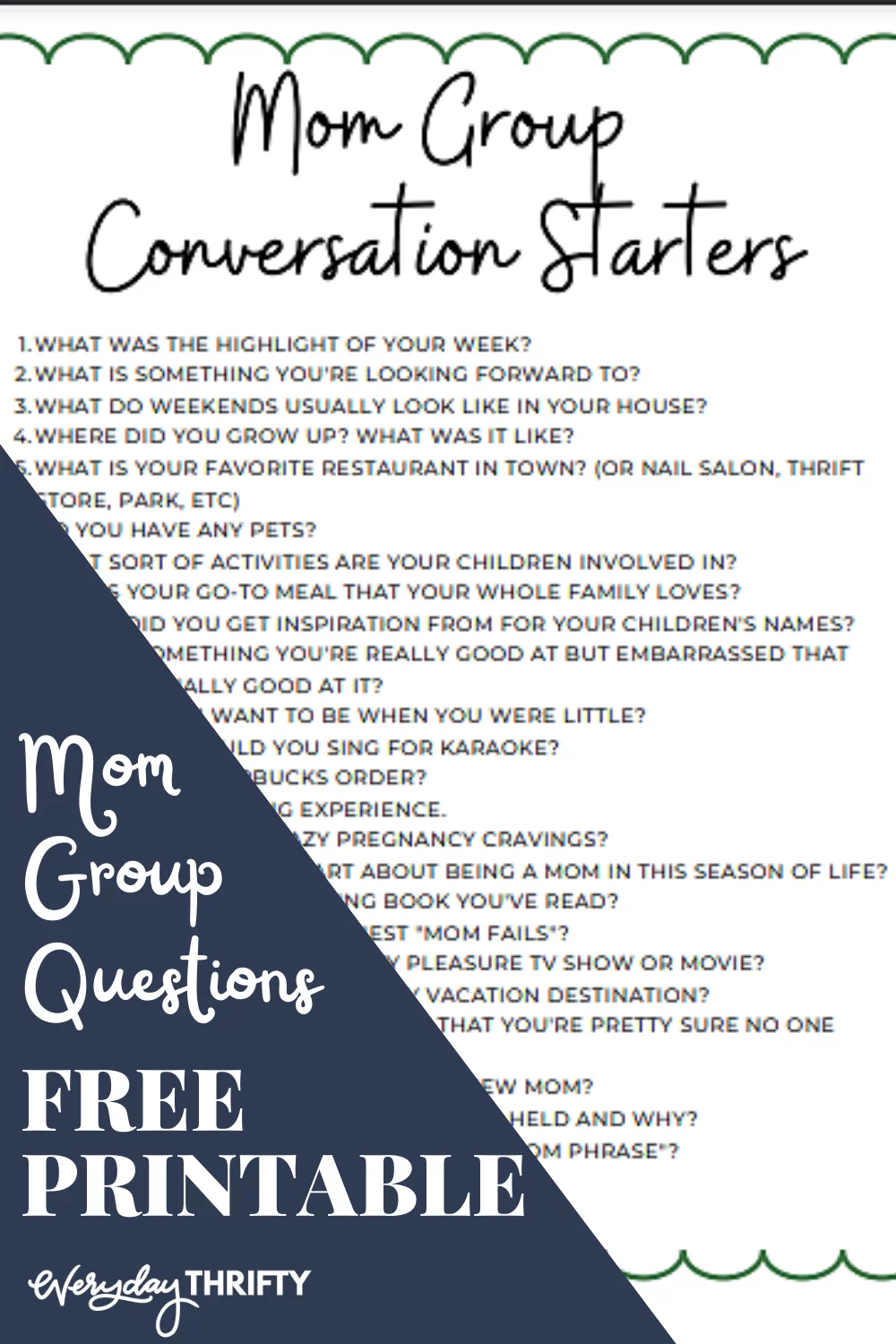 Engaging Mom Group Conversation Starters - Everyday Thrifty