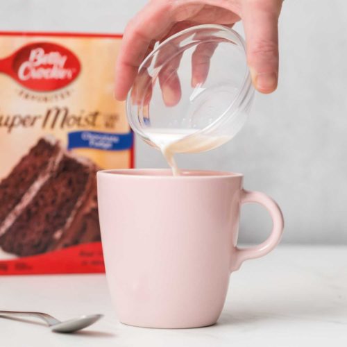 Microwaveable 3-Ingredient Cake Mix Mug Cake Recipe - Everyday Thrifty